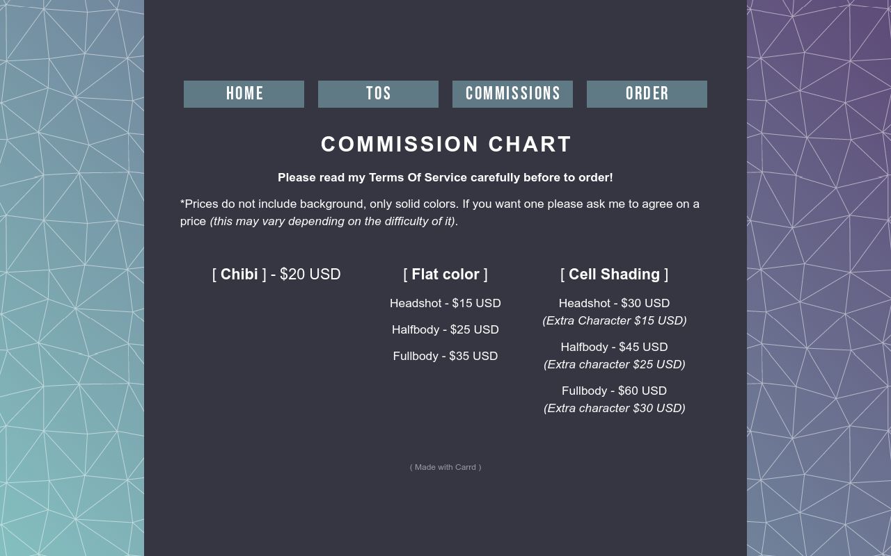 Commission Chart